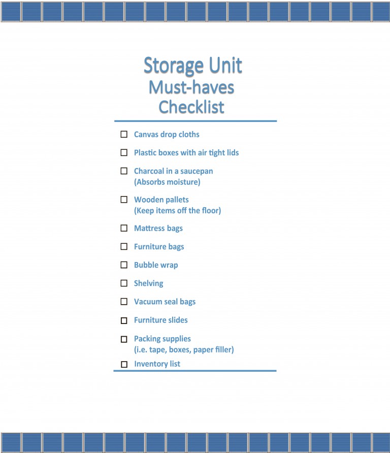 Storage Unit Must-haves Checklist - SSRMA